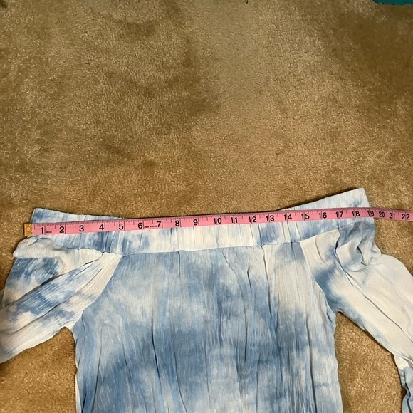 VENUS | Dresses | Venus Nwot Size Off Shoulder Tie Dye Blue And White ...